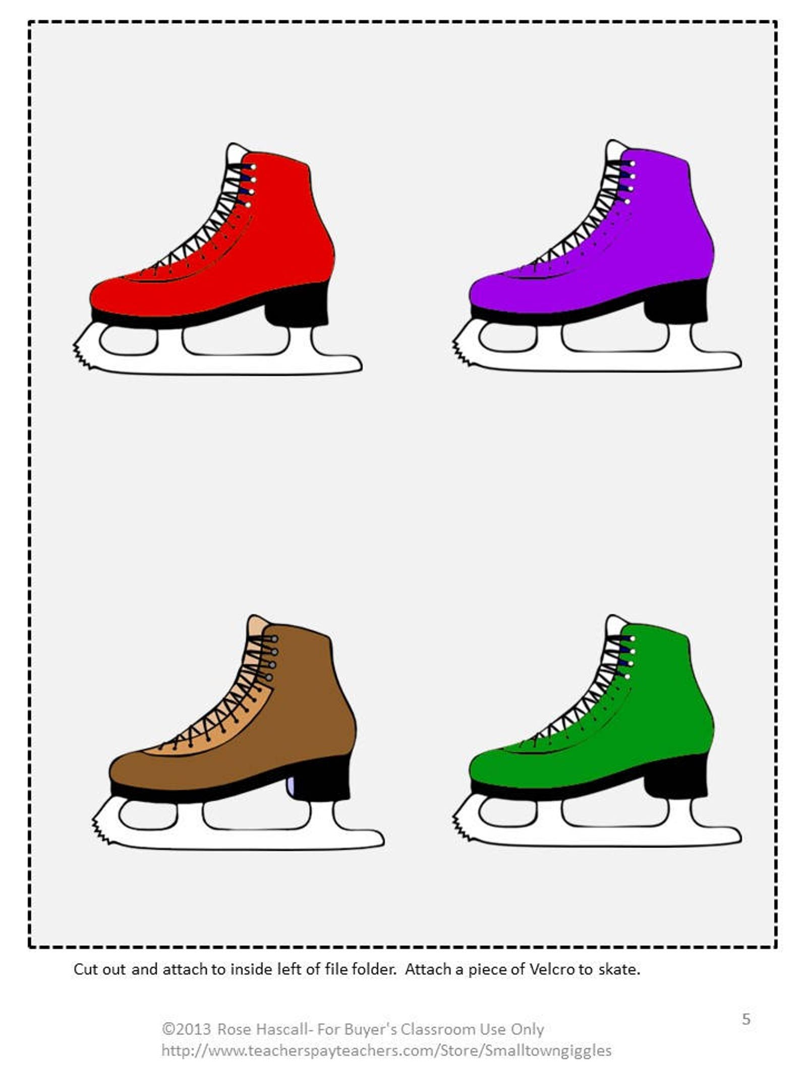 Winter Sports Fine Motor Math & Literacy Folder Games Kindergarten ...