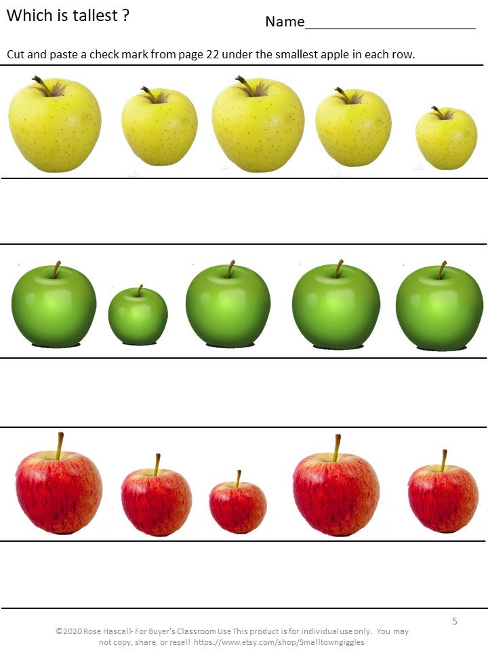 Back to School Basic Concepts Cut and Paste Fine Motor Skills - Etsy