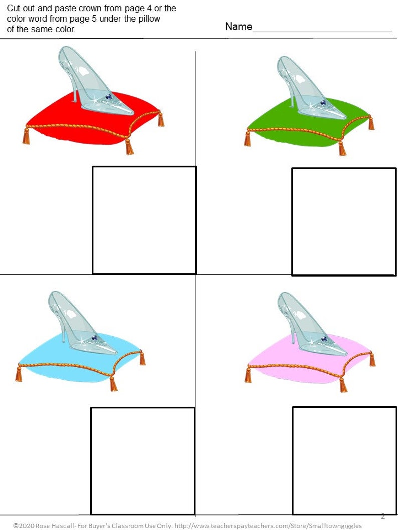 Distance Learning Cinderella Themed Worksheets, Pre-k, K, Special ...