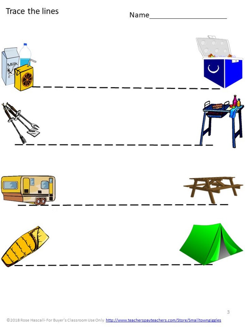 Summer Fun Tracing Activities Digital Download, Printable Worksheets ...