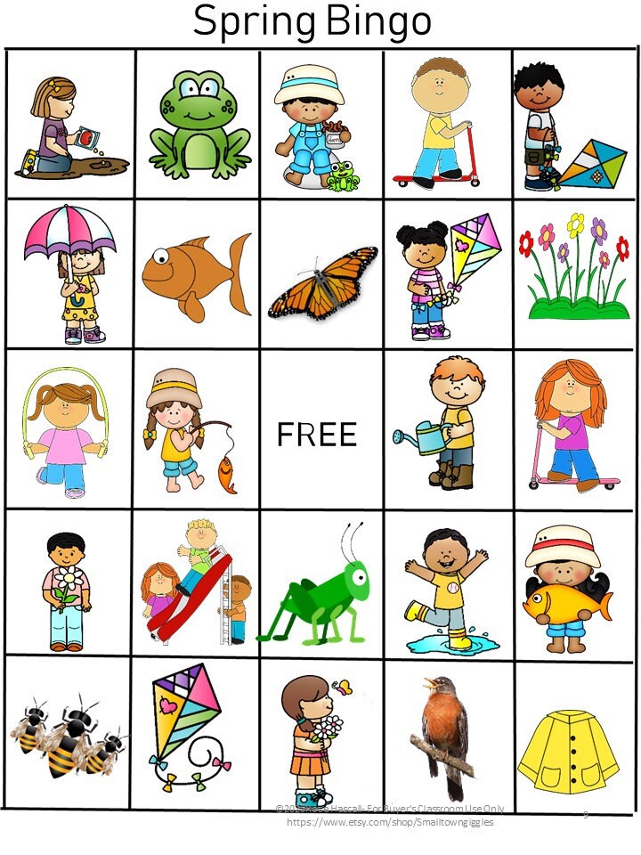 SPRING BINGO Early Childhood Kindergarten Special Education Autism ...