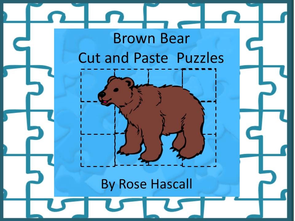 Brown Bear Brown Bear Cut and Paste Puzzles Special Education Preschool ...