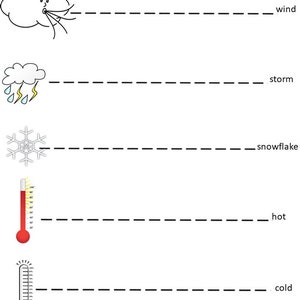 Weather Tracing Activities Long Distance Learning Fine Motor Skills PK ...