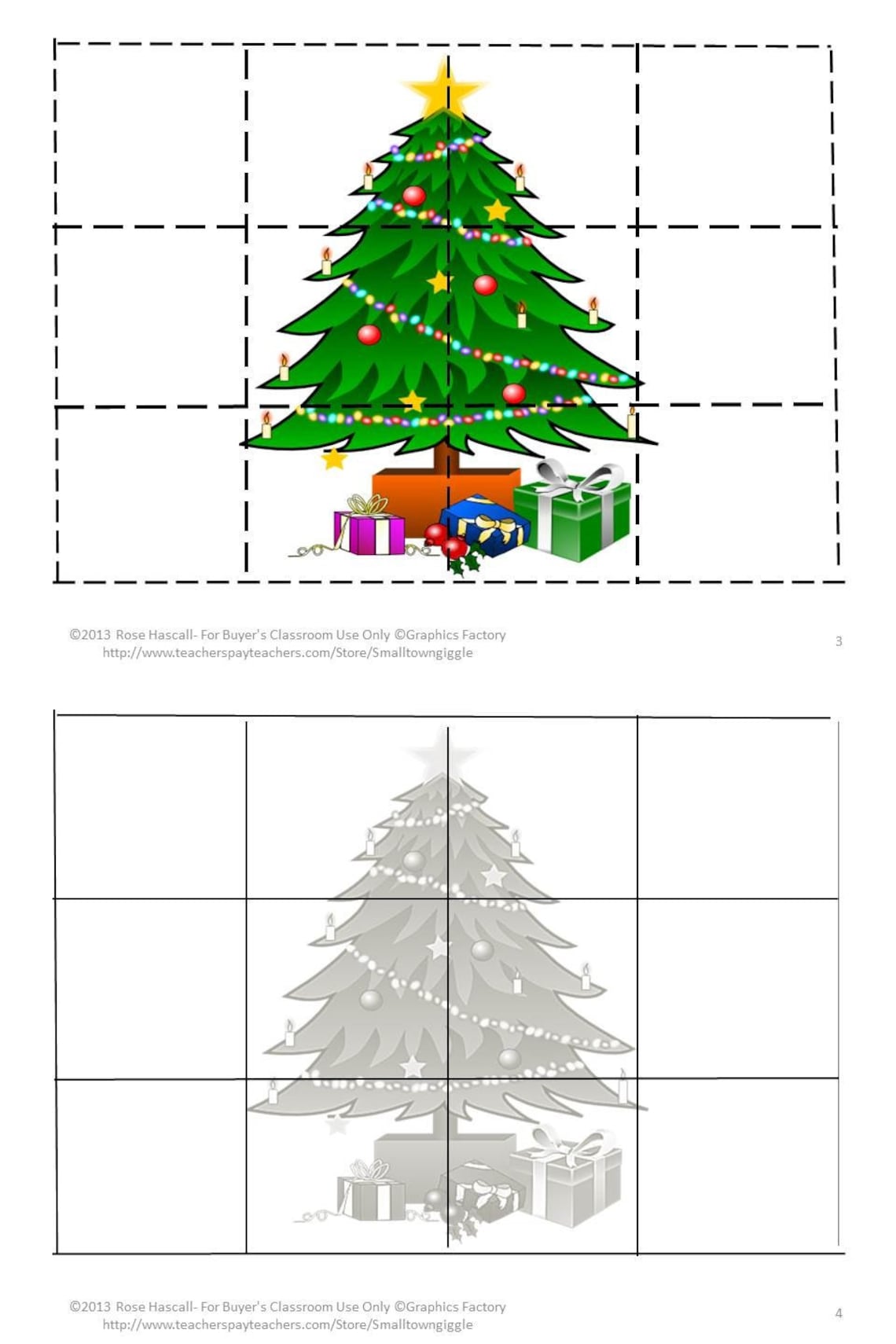 Christmas Cut and Paste Puzzles - Etsy