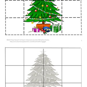 Christmas Cut and Paste Puzzles - Etsy