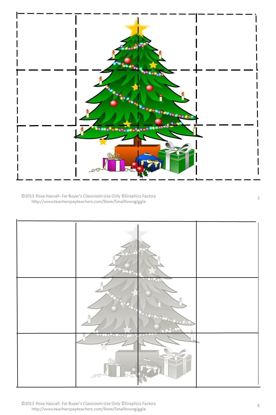 Christmas Cut and Paste Puzzles - Etsy