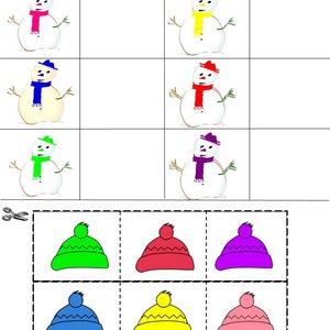 Color Matching, Cut and Paste Activities, Special Education Autism ...