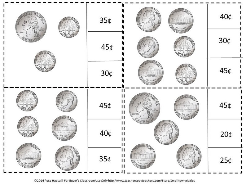 Coins Money Activities Counting Coins Identifying Coins Special ...