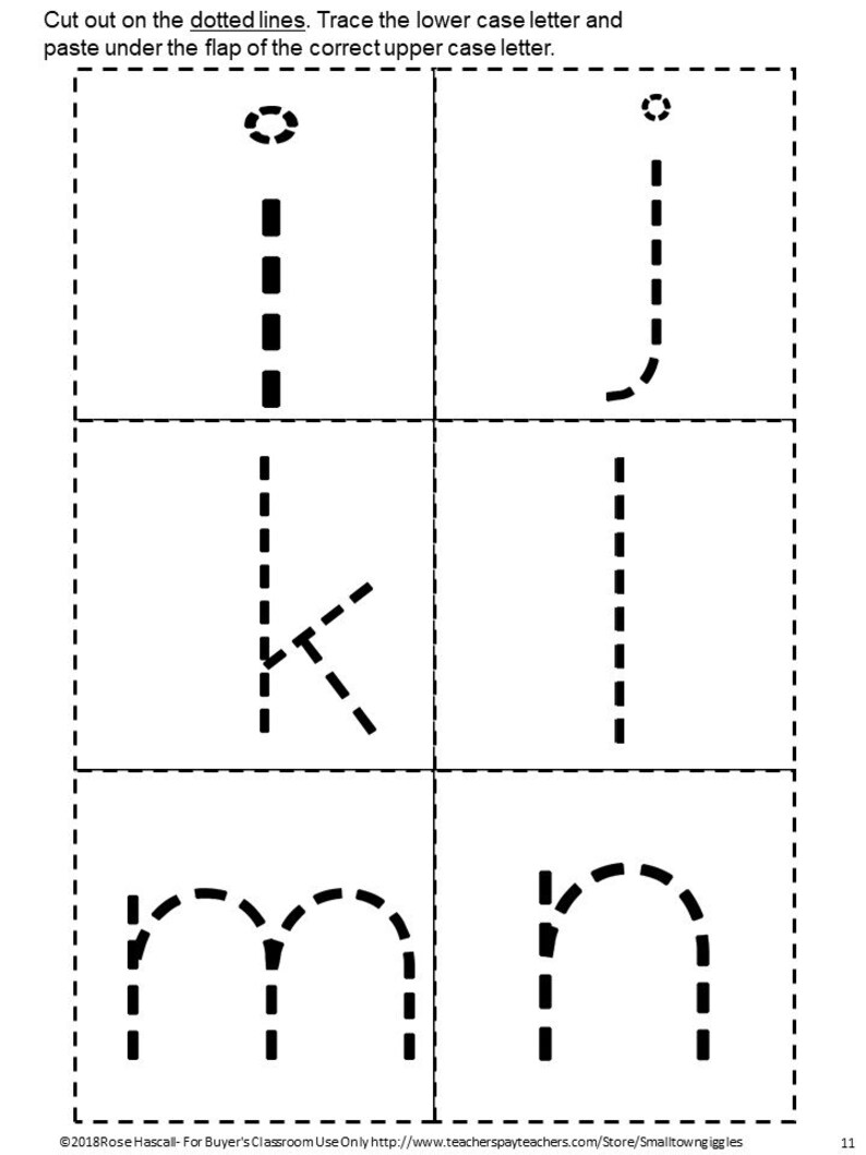 Zoo Animal Alphabet Uppercase Lowercaseletter Matching Cut and Paste ...