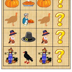 Autumn -thanksgiving Time File Folder Games PK, K, Special Education ...