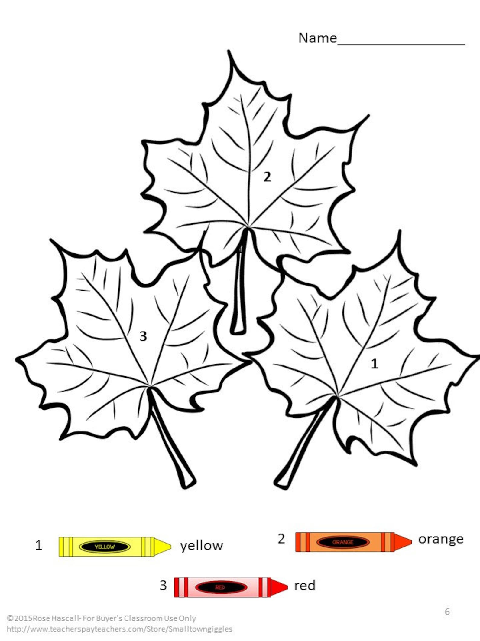 Fall Color by Number Math Center Kindergarten Special Education Autism ...