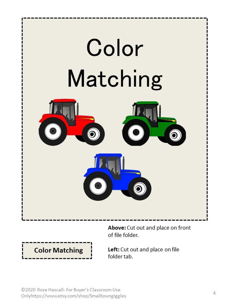 Preschool File Folder Games, Farm Math Teacher Printables, Digital ...