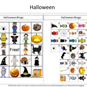 Halloween Bingo, 25 Different Game Cards. Digital Download, Printable ...