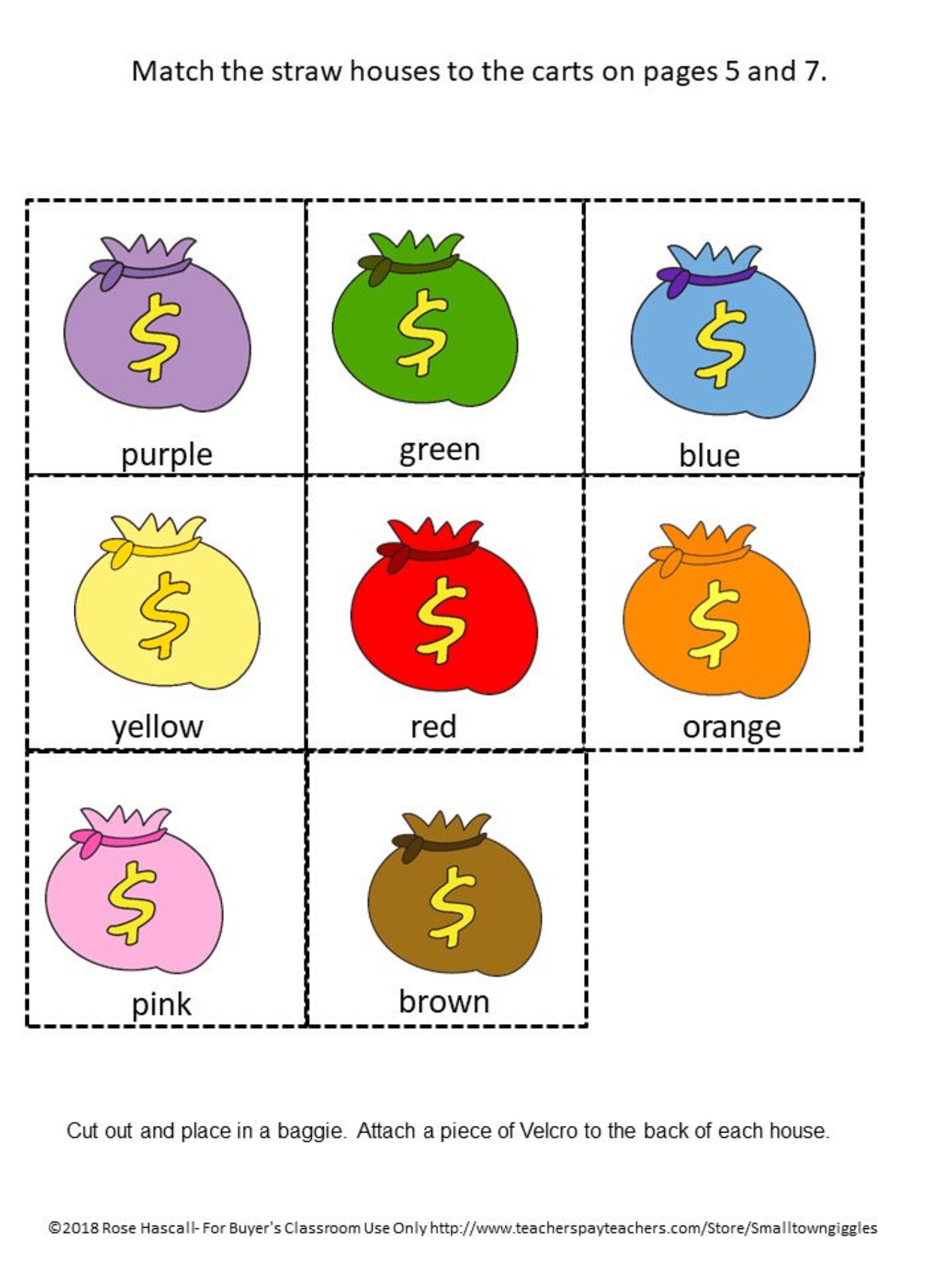 Jack and the Beanstalk File Folder Games P-K,K, Special Ed. Fine Motor ...