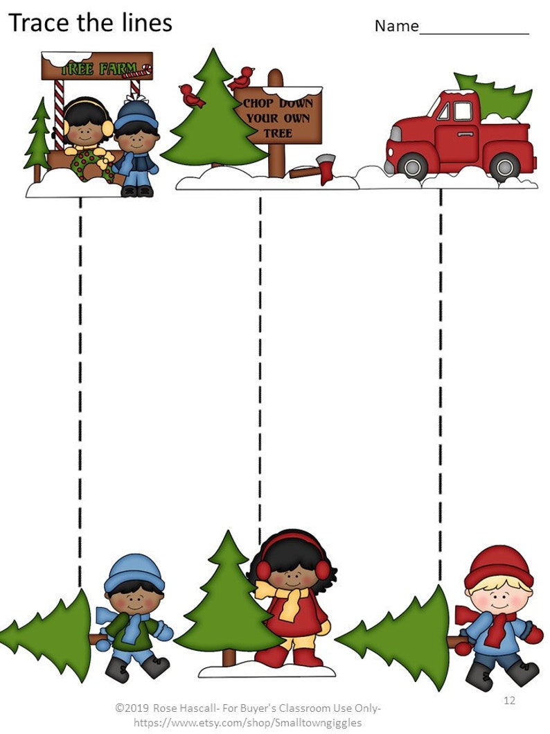 Christmas Printable,tracing Activities,tracing Lines,fine Motor Skills ...