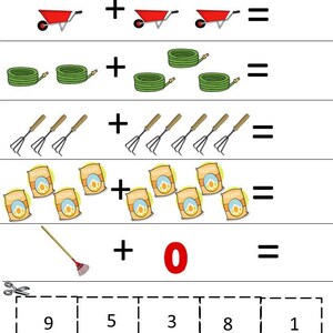Planting a Vegetable Garden Math Literacy Cut Paste Packet P-K, K ...