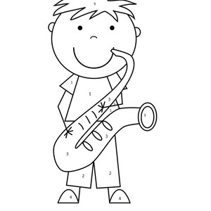 Music Color by Number, Color by Code, Early Childhood, Digital Down ...