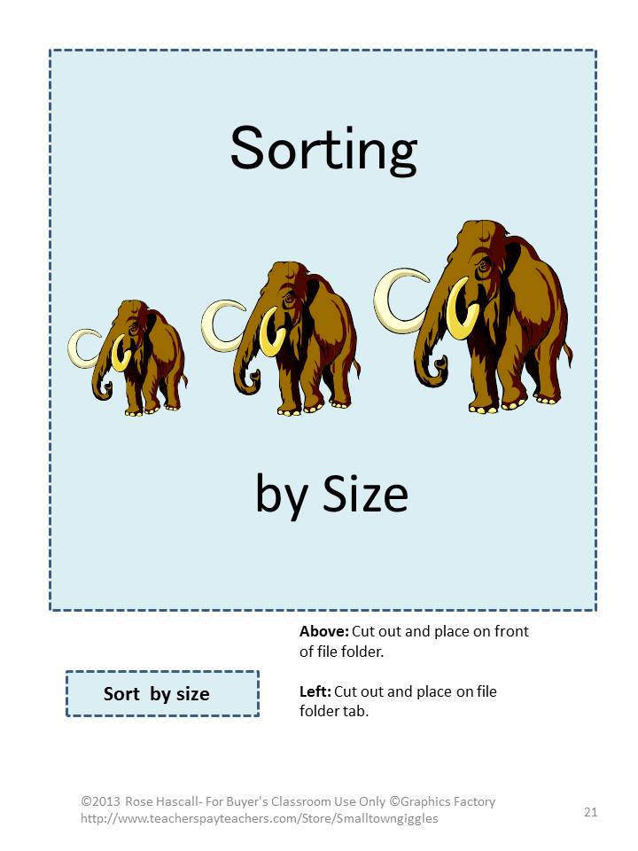 Dinosaurs Math Literacy File Folder Games Fine Motor Special Education ...