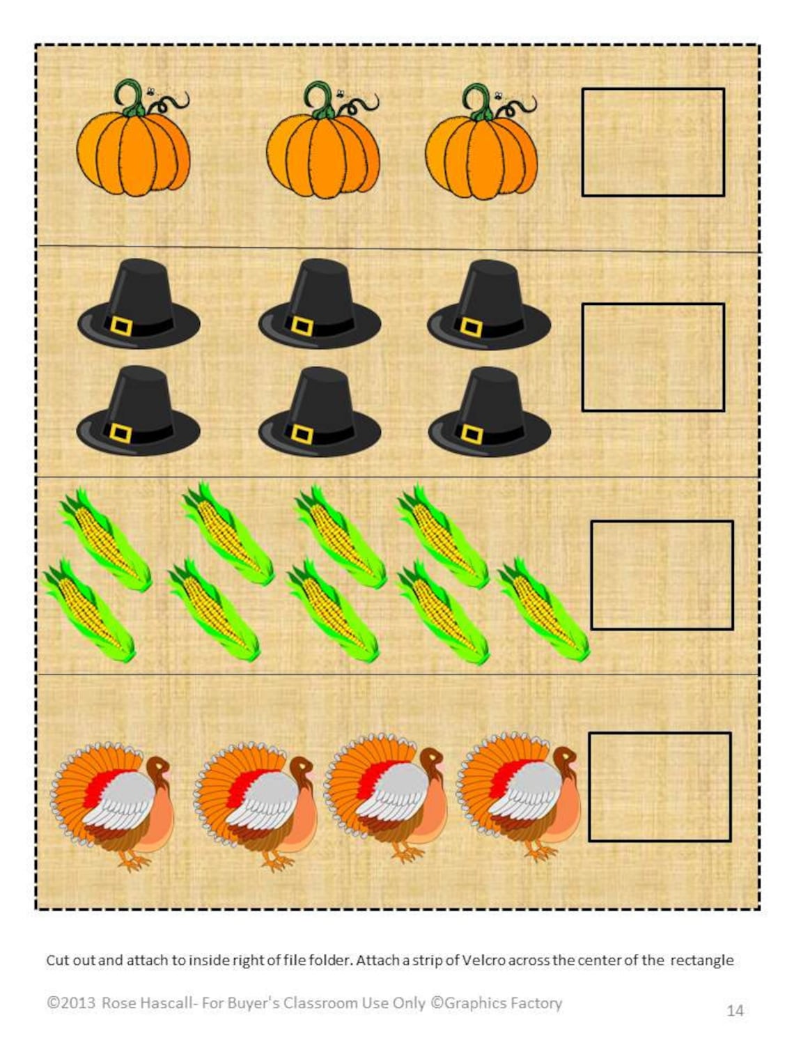 Autumn -thanksgiving Time File Folder Games PK, K, Special Education ...