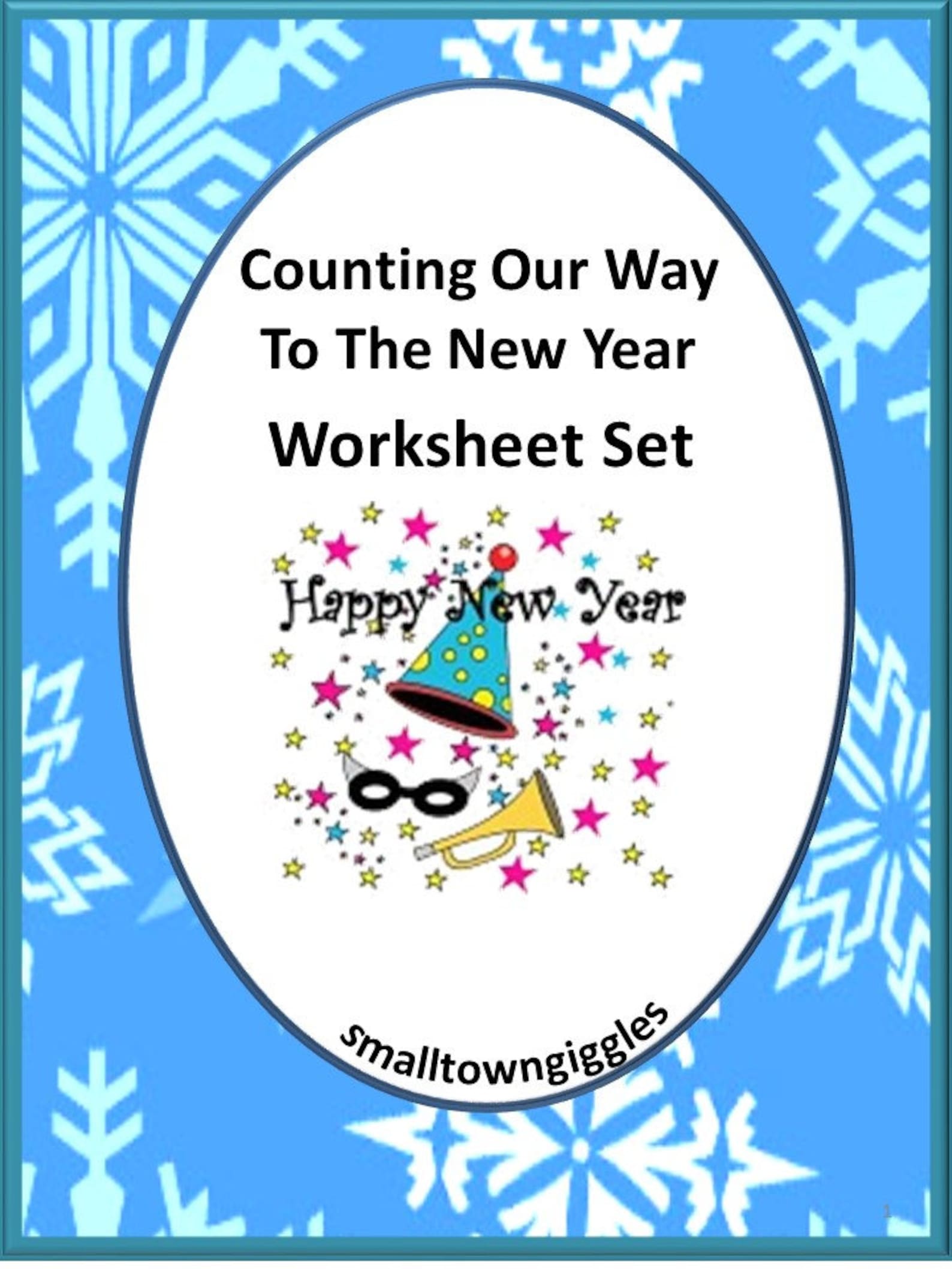 New Year's Counting Worksheets, Celebrating the New Year Math Cut and ...