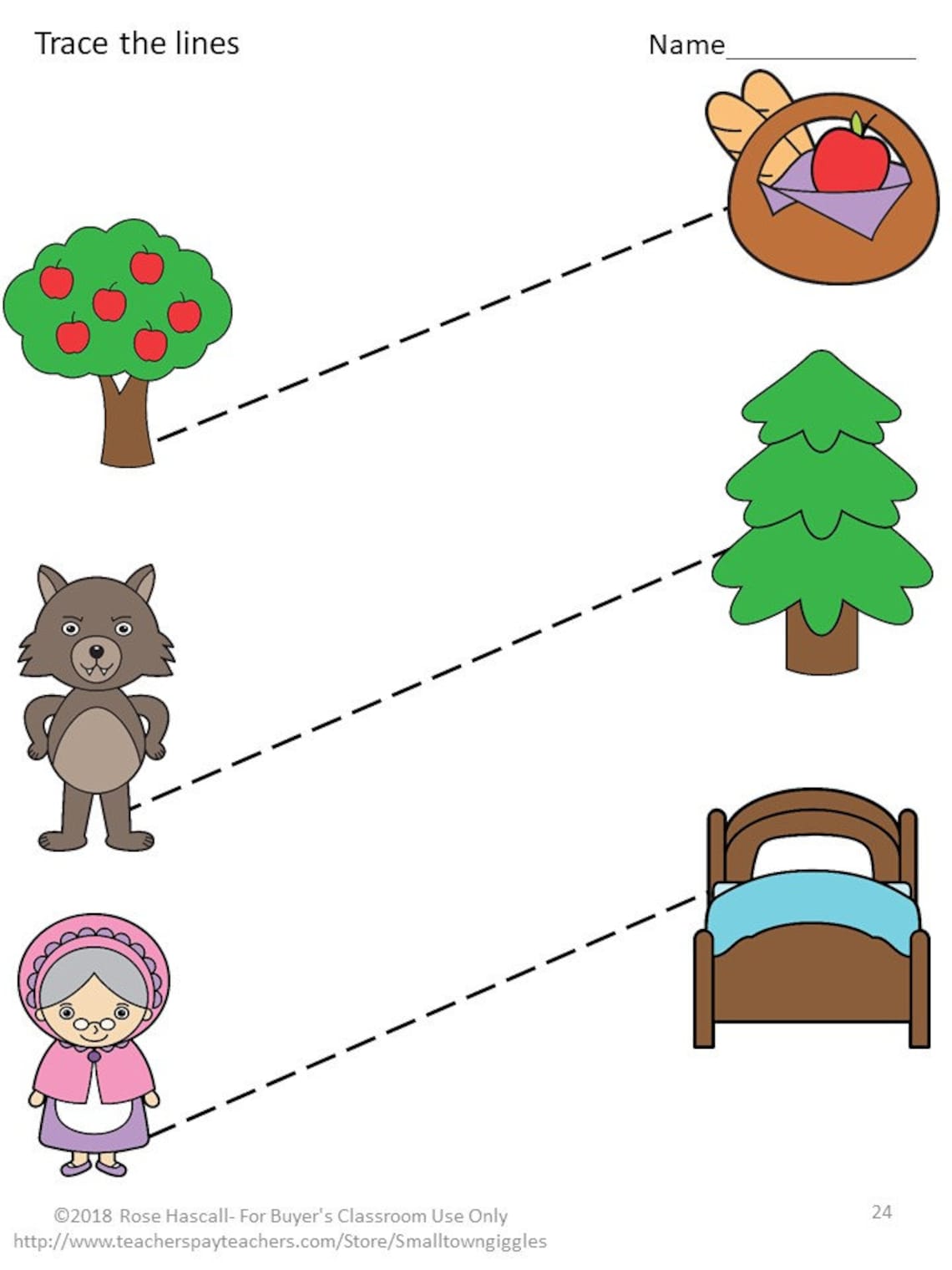 Fine Motor Skills Fairy Tales Tracing Activities P-K,K, Special ...