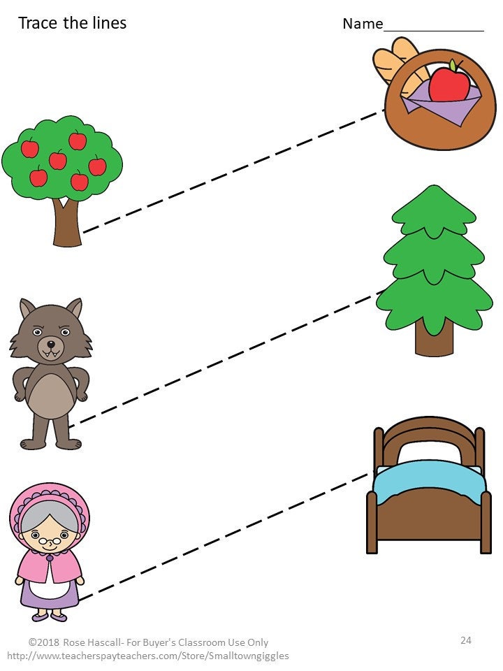 Fine Motor Skills Fairy Tales Tracing Activities P-K,K, Special ...