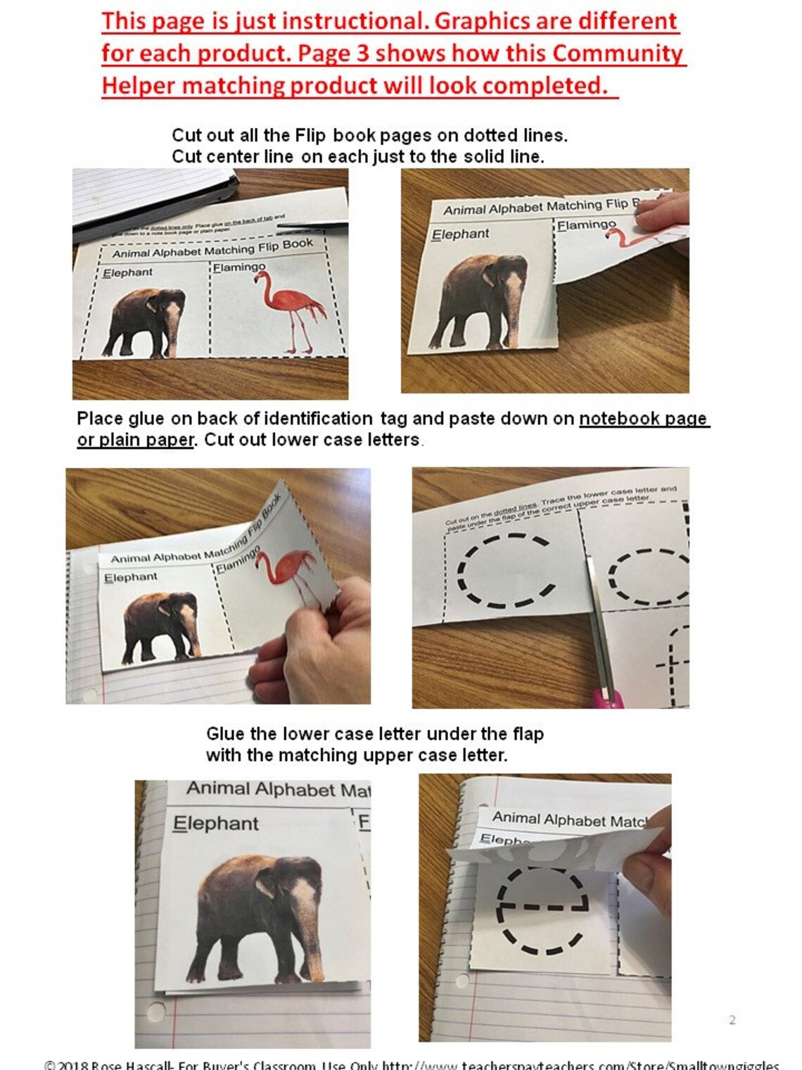 Community Helpers Interactive Cut and Paste Flip Book Special Ed, K-P ...