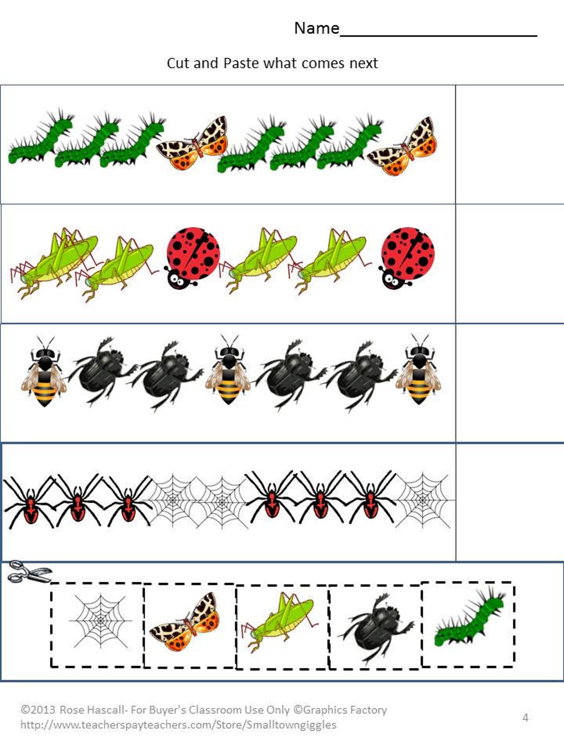 Teaching Materials, Instant Printable, Back to School,20 Cut and Paste ...