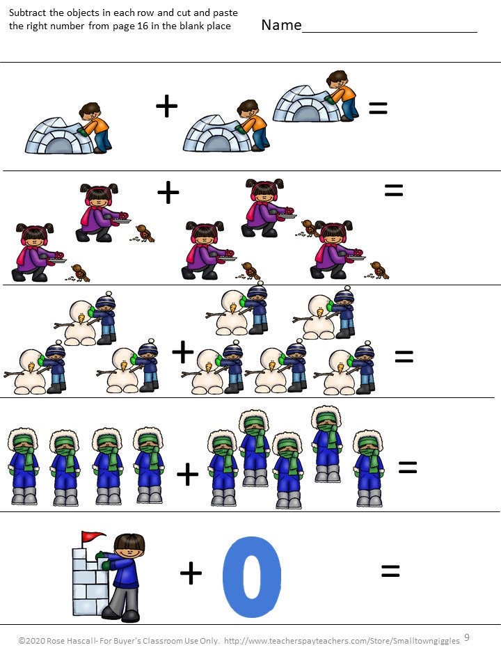 Winter Math Worksheets, Distance Learning, Digital Download, Printable ...