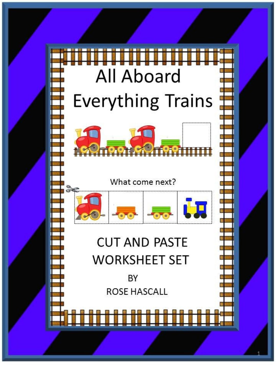 All Aboard Everything Trains Cut and Paste - Etsy