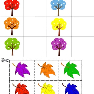 Color Matching, Cut and Paste Activities, Special Education Autism ...