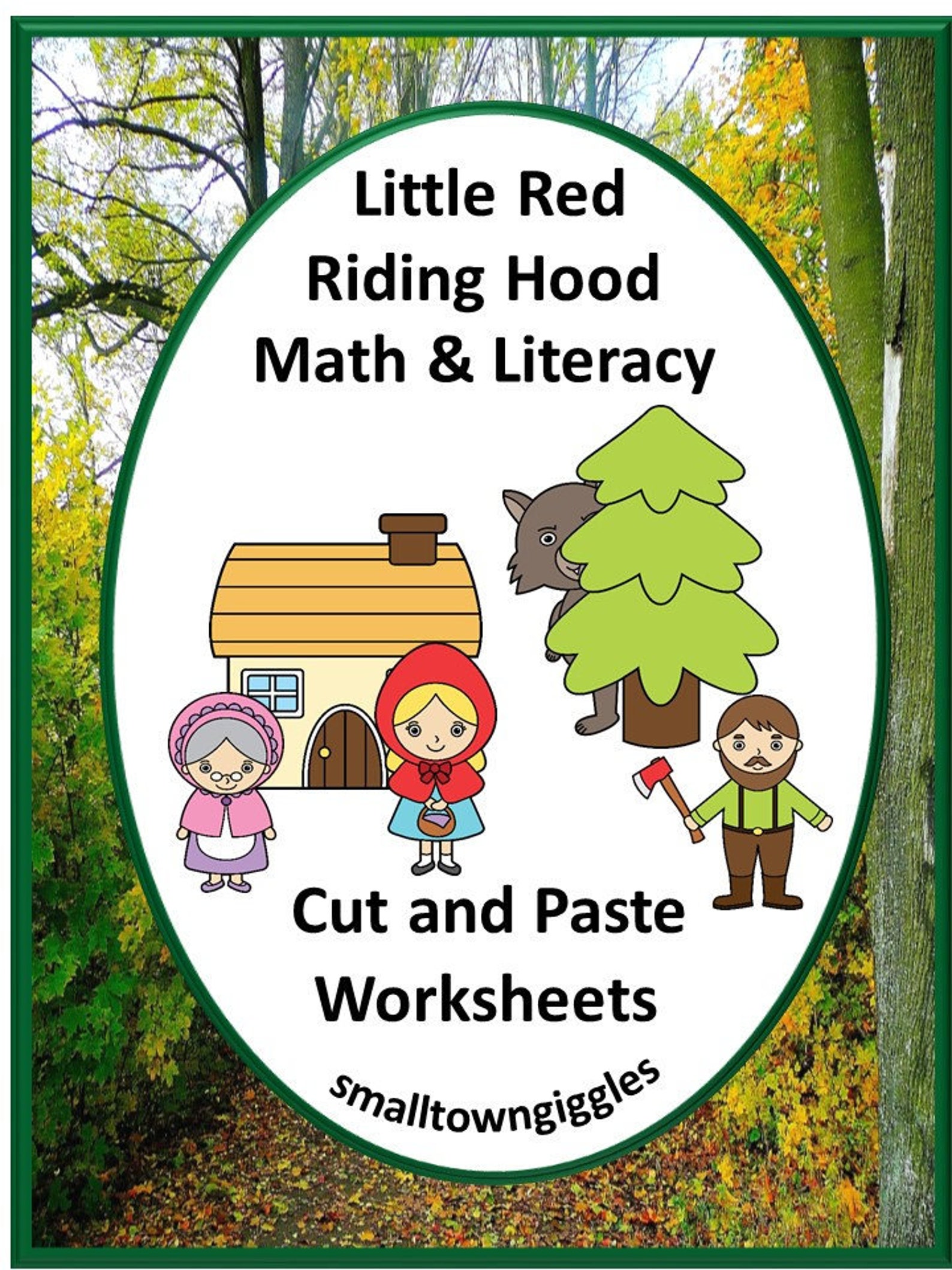 Little Red Riding Hood Kindergarten Math Literacy Cut and Paste ...