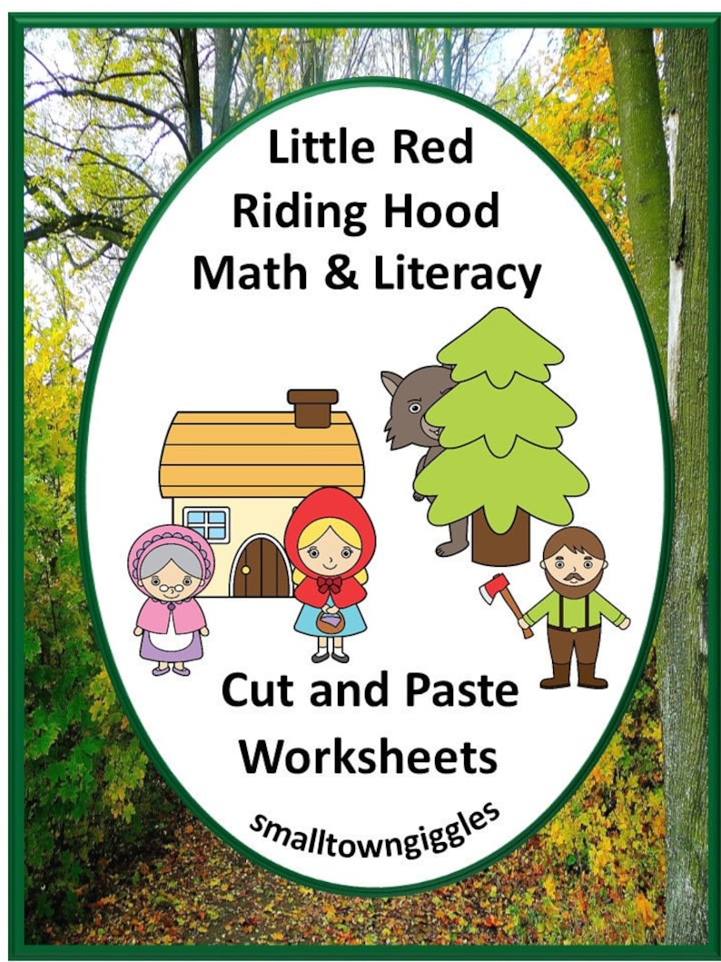 Little Red Riding Hood Kindergarten Math Literacy Cut and Paste ...