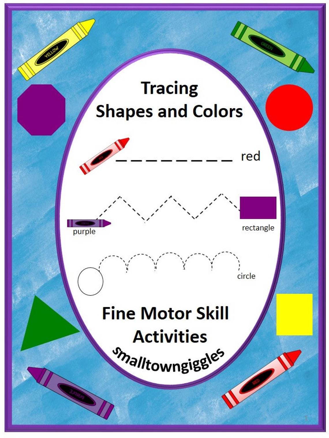 Tracing Shapes and Color Activities Geometry P-K, K, Early Childhood ...