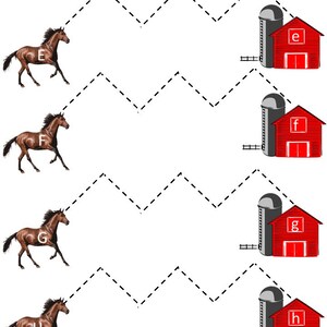 Farm Math and Literacy Tracing Activities, Fine Motor Skills, Math ...