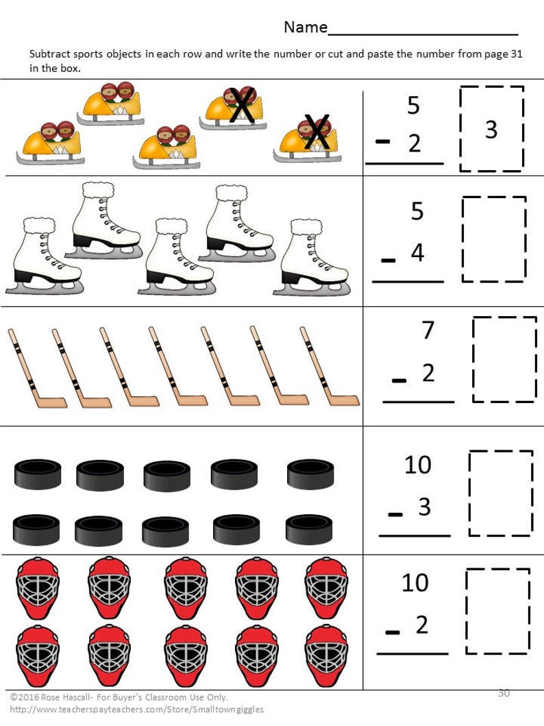 Winter Sports Math Literacy Worksheets Olympics Worksheets Digital ...
