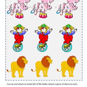 Circus Math Literacy File Folder Games Learning Centers Kindergarten ...