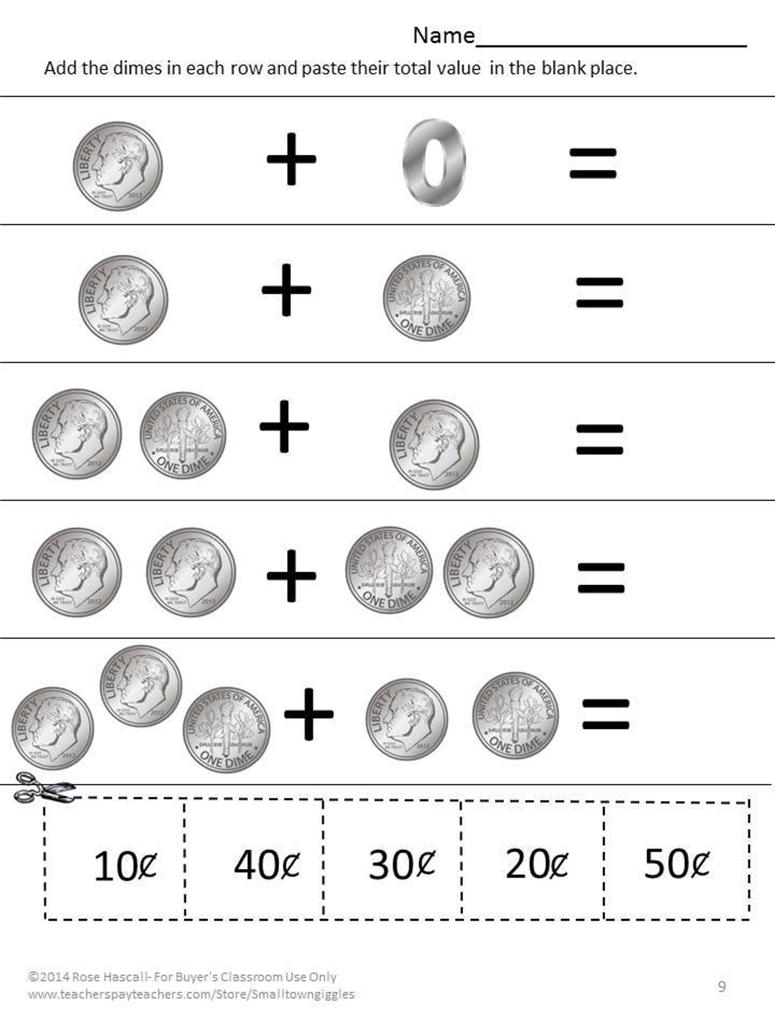 Coins Money Activitie Counting Coins Identifying Coins Special ...
