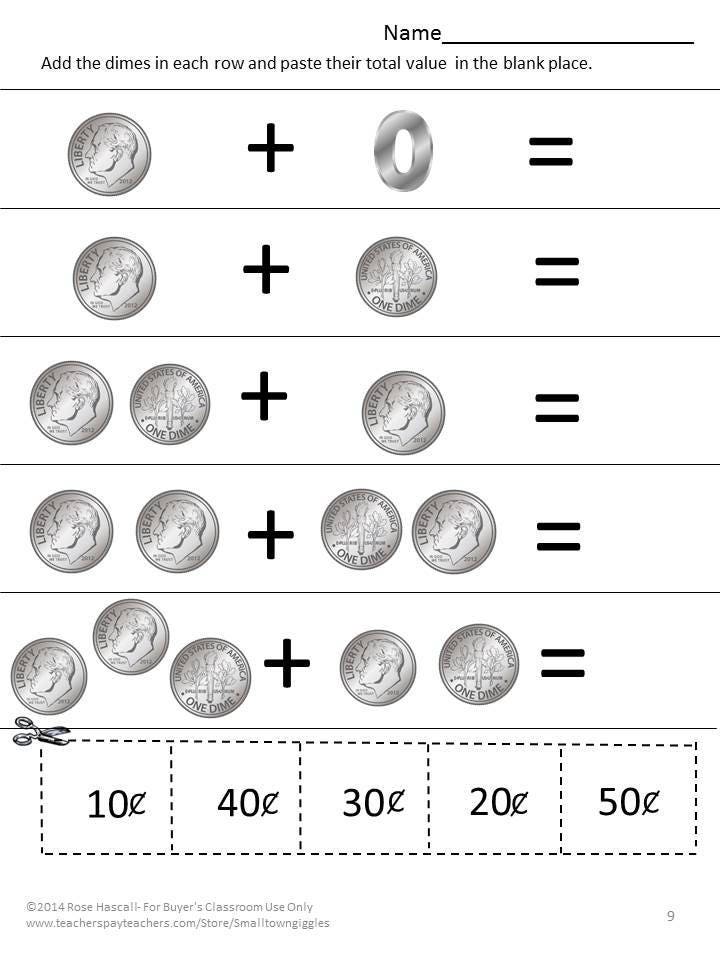 Coins Money Activitie Counting Coins Identifying Coins Special ...