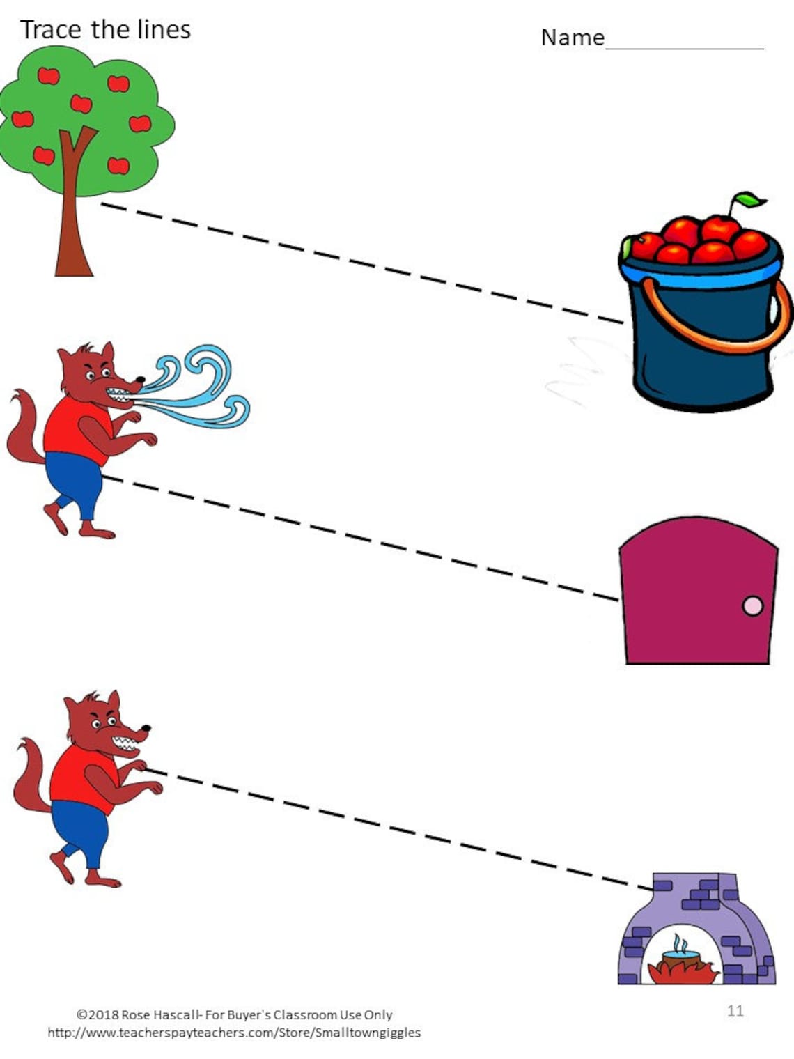 Fine Motor Skills Fairy Tales Tracing Activities P-K,K, Special ...