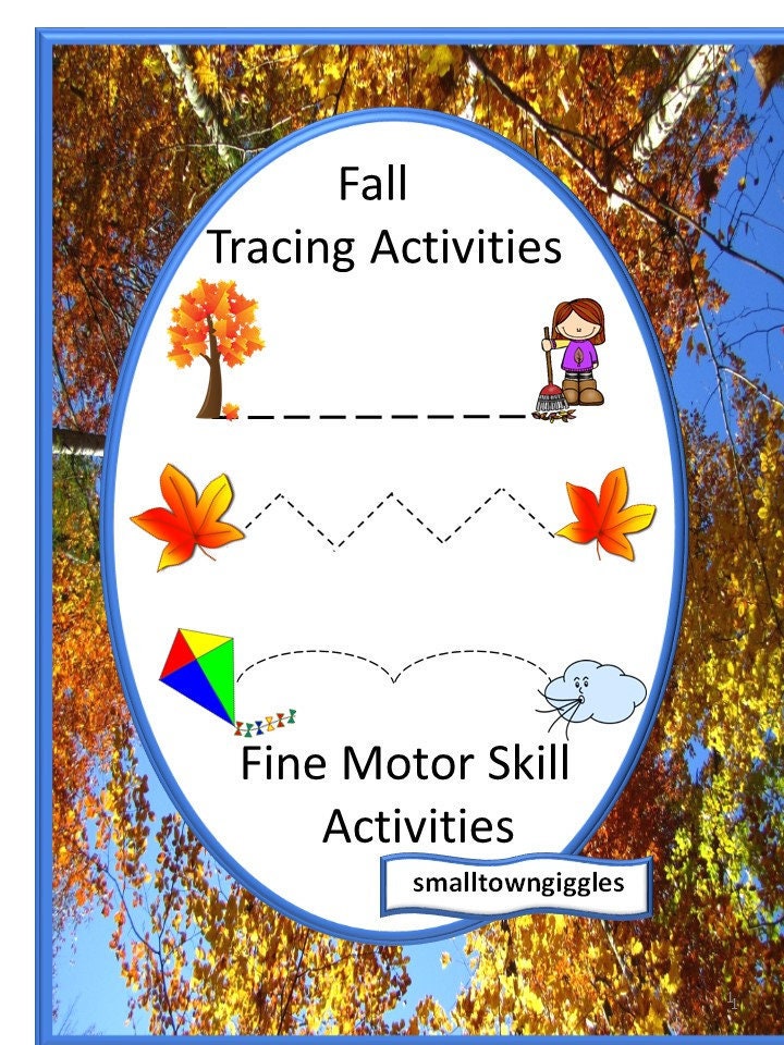 Fall Fine Motor Skill Activities, Tracing Worksheets, Special Education ...