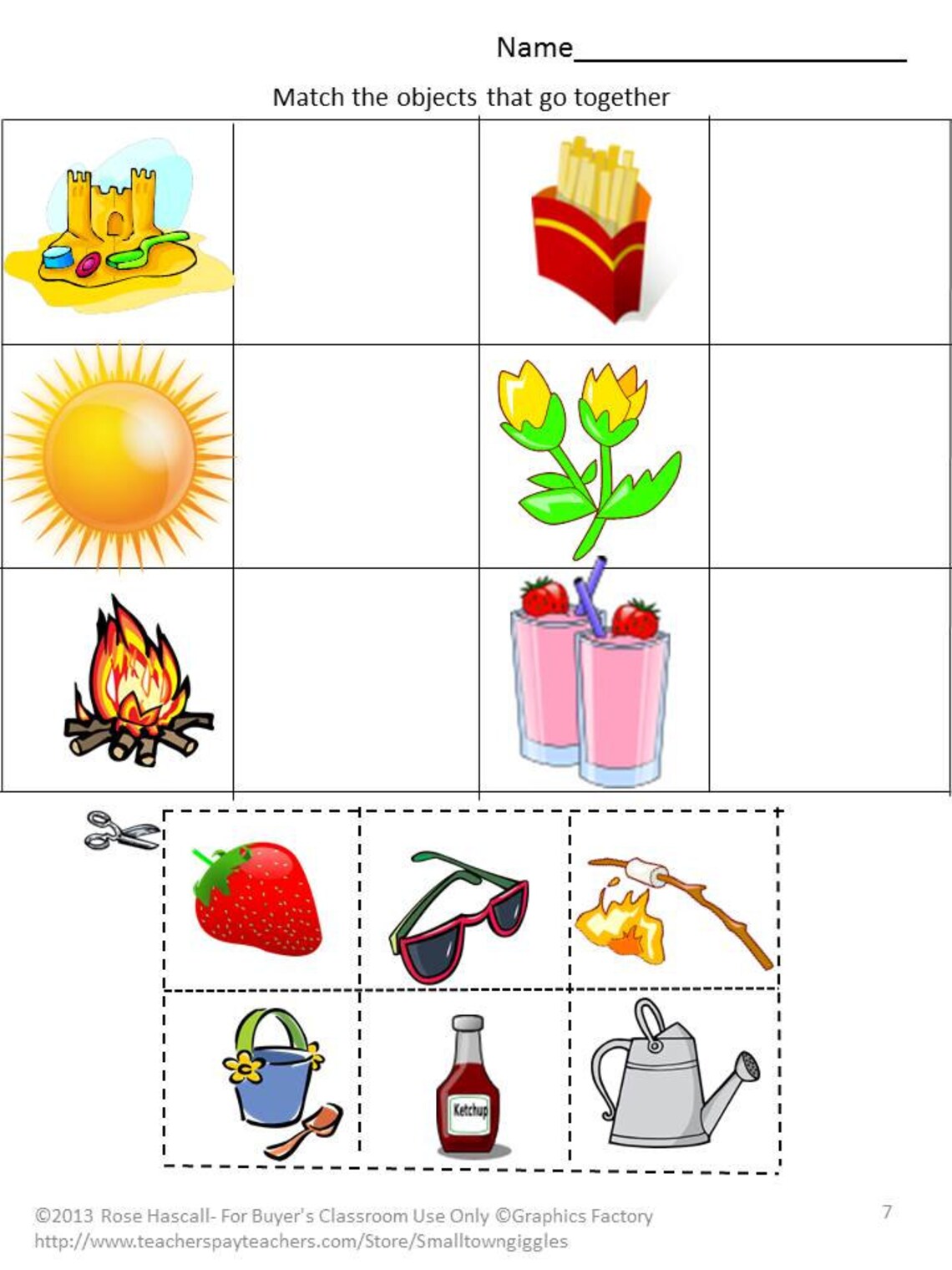 Teaching Materials, Instant Printable, Back to School,20 Cut and Paste ...