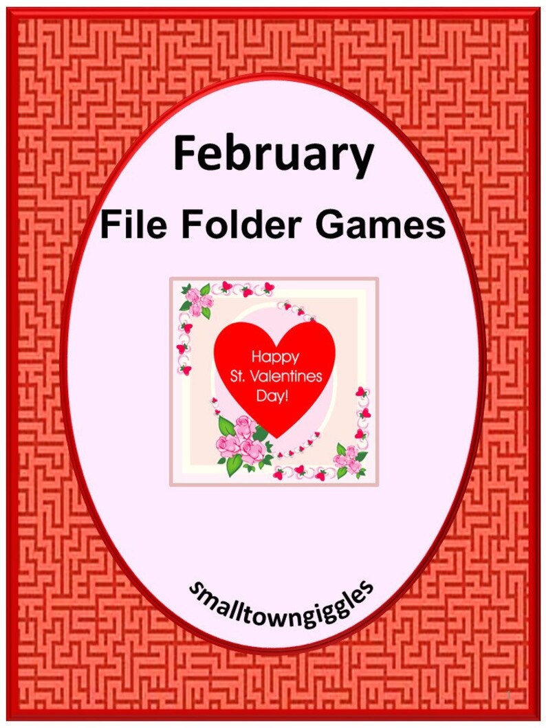 Preschool File Folder, Valentine Activities,special Education ...