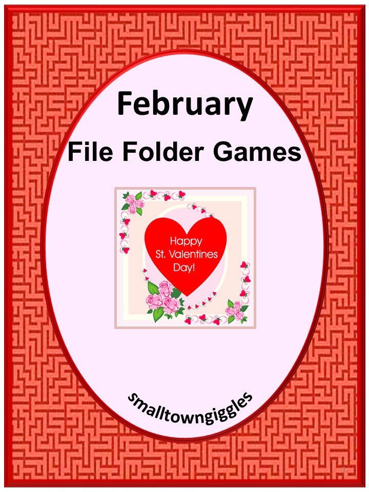 Preschool File Folder, Valentine Activities,special Education ...