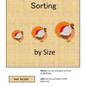 Autumn -thanksgiving Time File Folder Games PK, K, Special Education ...