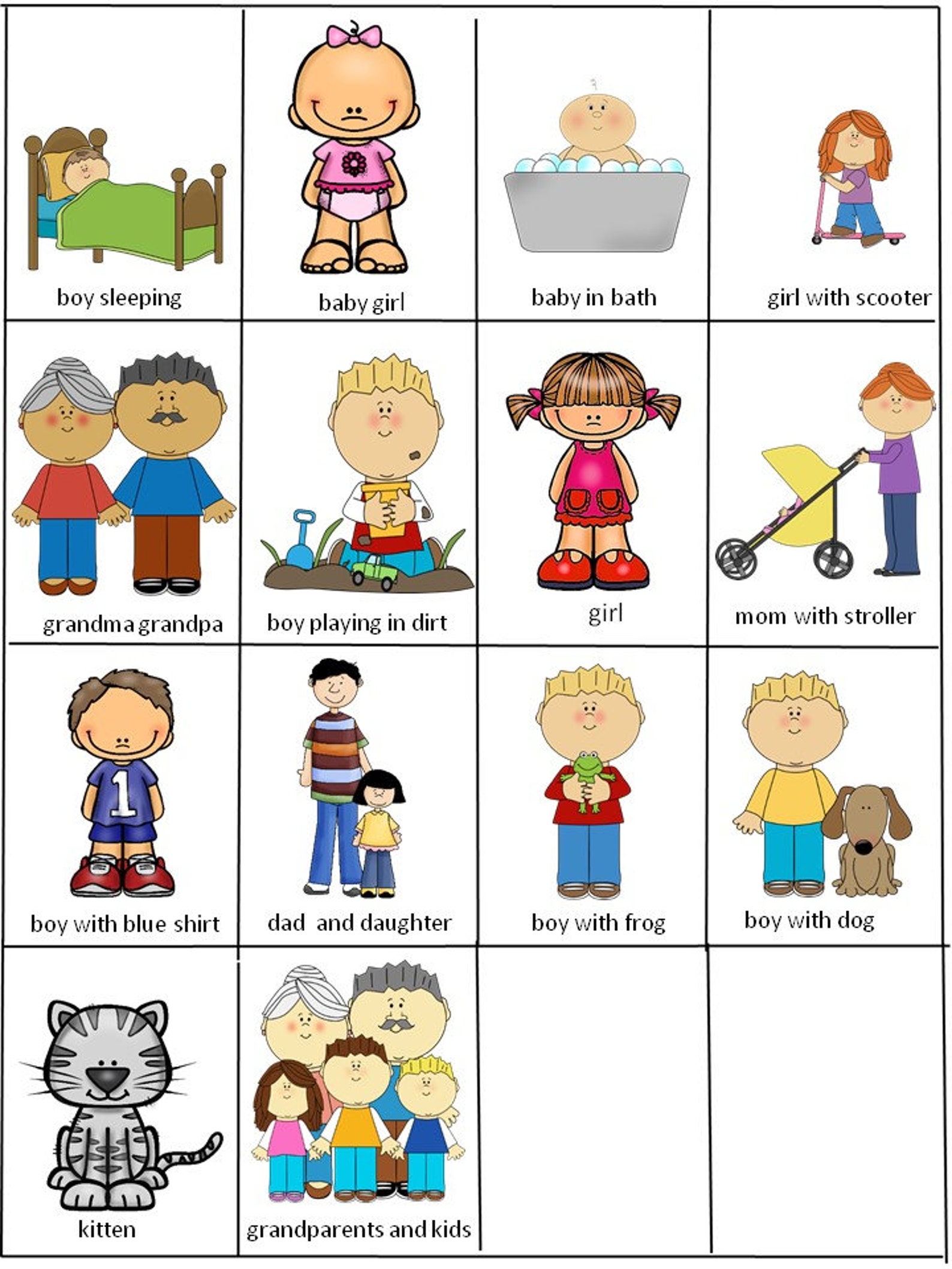 Family Bingo Special Education Activity, Printable BINGO Games P-K, K ...