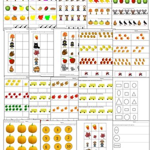 Fall Activities Sorting Printable Special Education Math Fine Motor ...