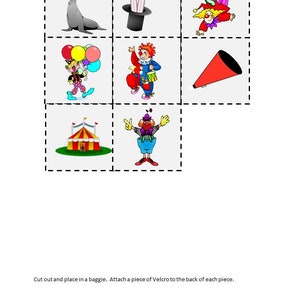 Circus Math Literacy File Folder Games Learning Centers Kindergarten ...