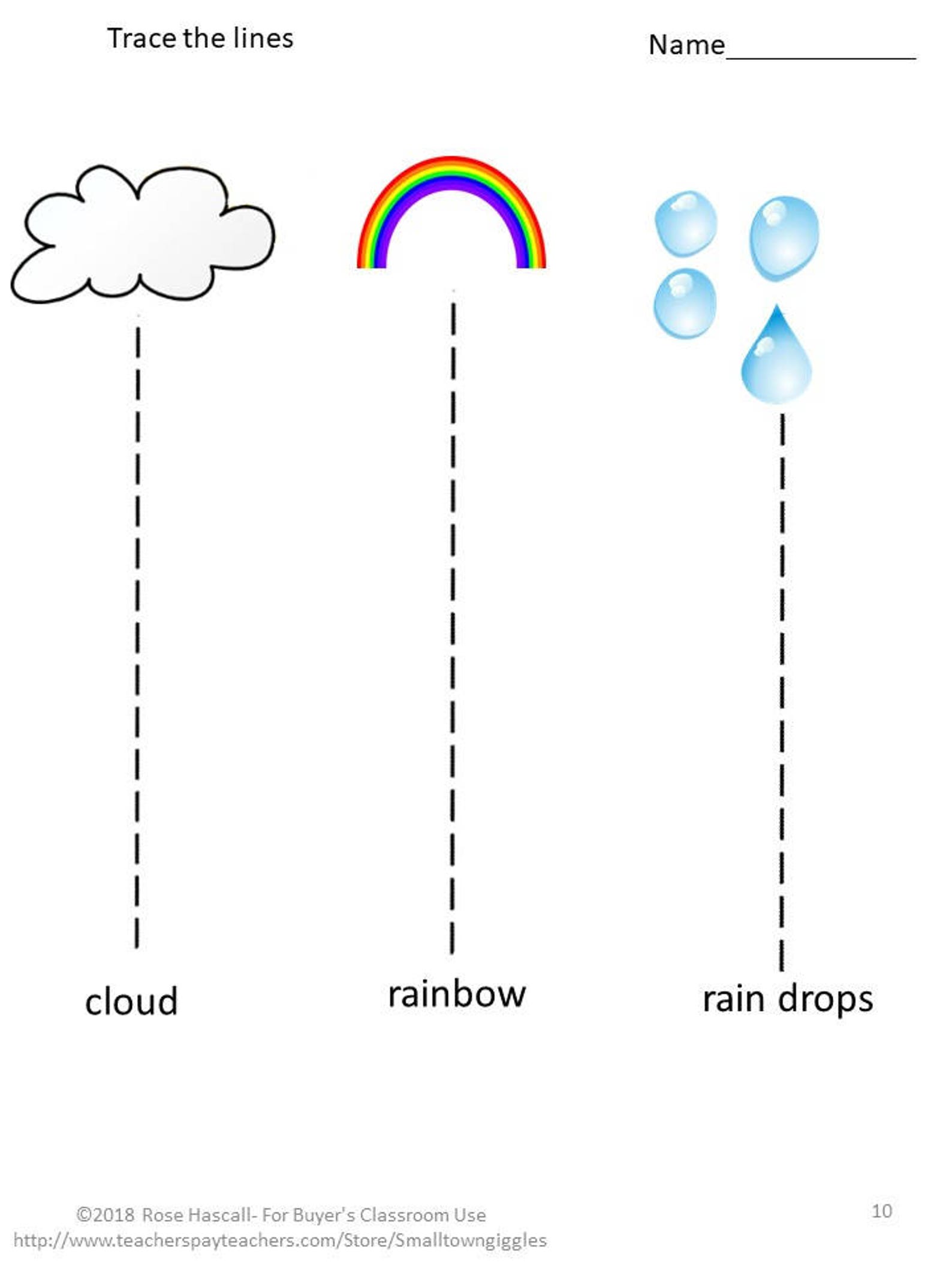 Weather Tracing Activities Early Childhood Special Education Preschool ...