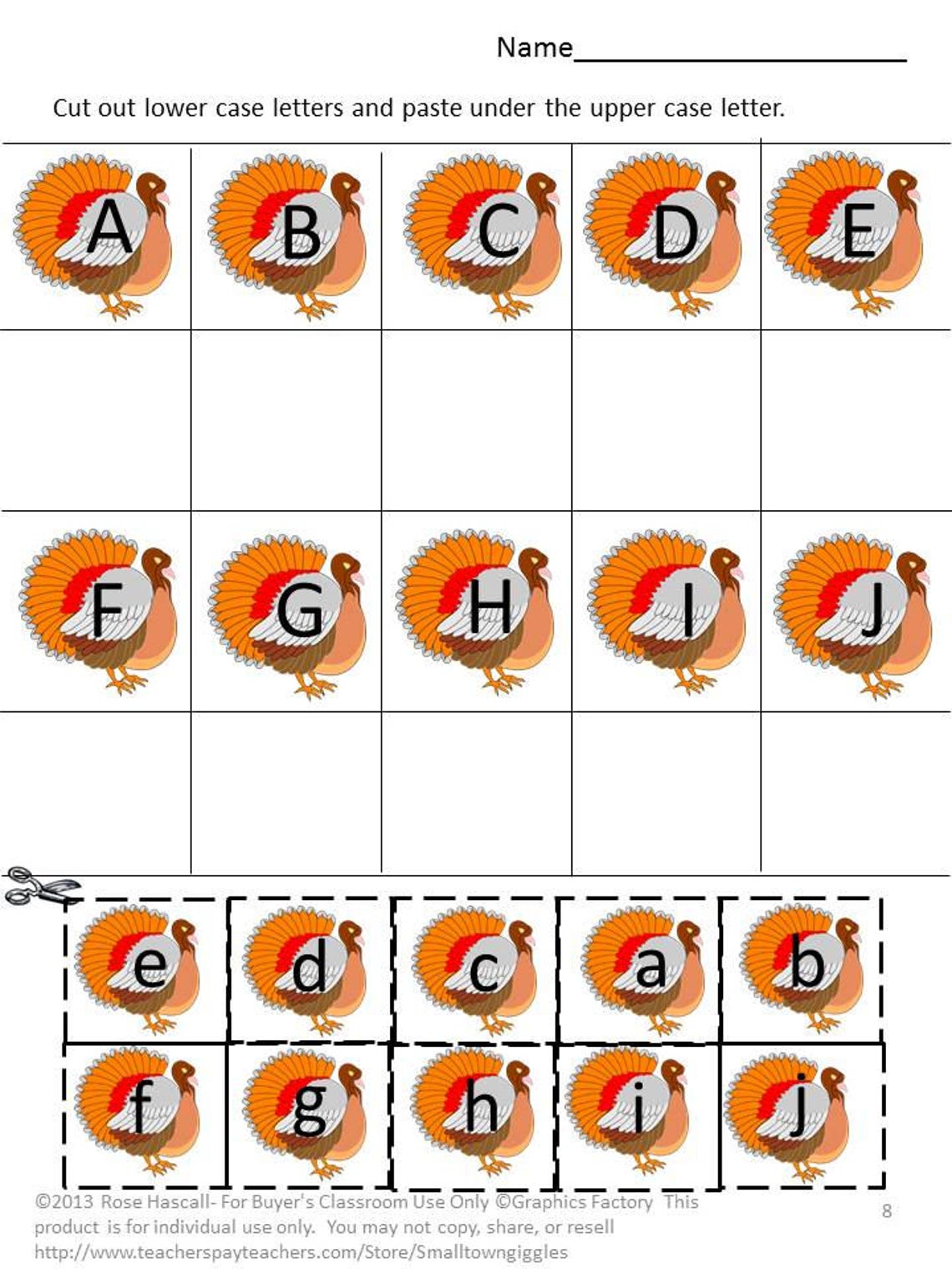 Farm Animals Kindergarten Special Education Autism Cut and Paste Fine ...